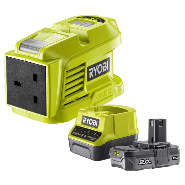 Ryobi ONE+ Battery Inverter 18V RY18BI150A-120 2.0Ah Kit