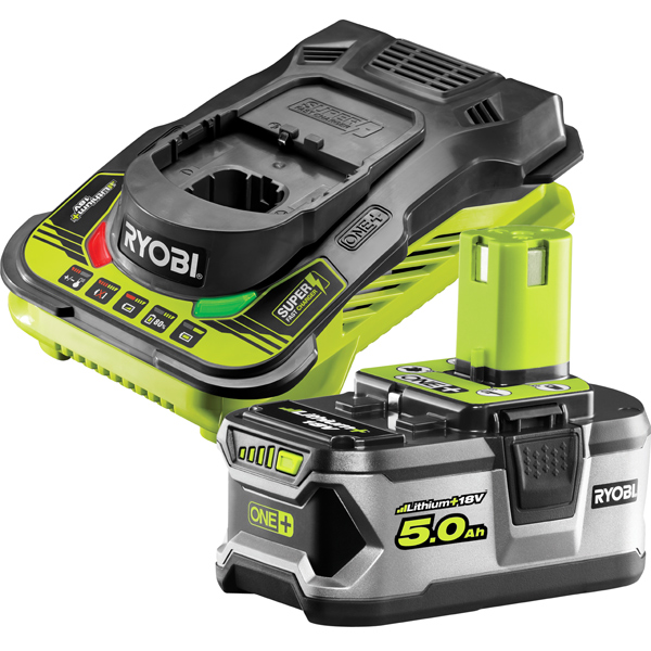 Ryobi RBC18L50 18V ONE+ 5.0Ah Battery and Charger Kit
