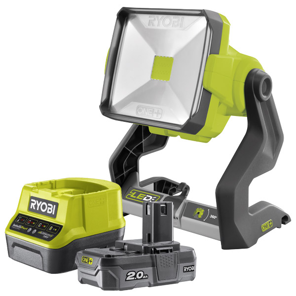 Ryobi ONE+ LED Flood Light 18V R18ALW-120 2.0Ah Kit